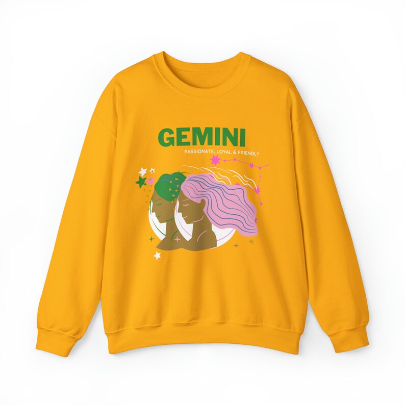 Astrology Gemini Xmas Sweatshirt Gift for Women Retro Aesthetic Birth ...