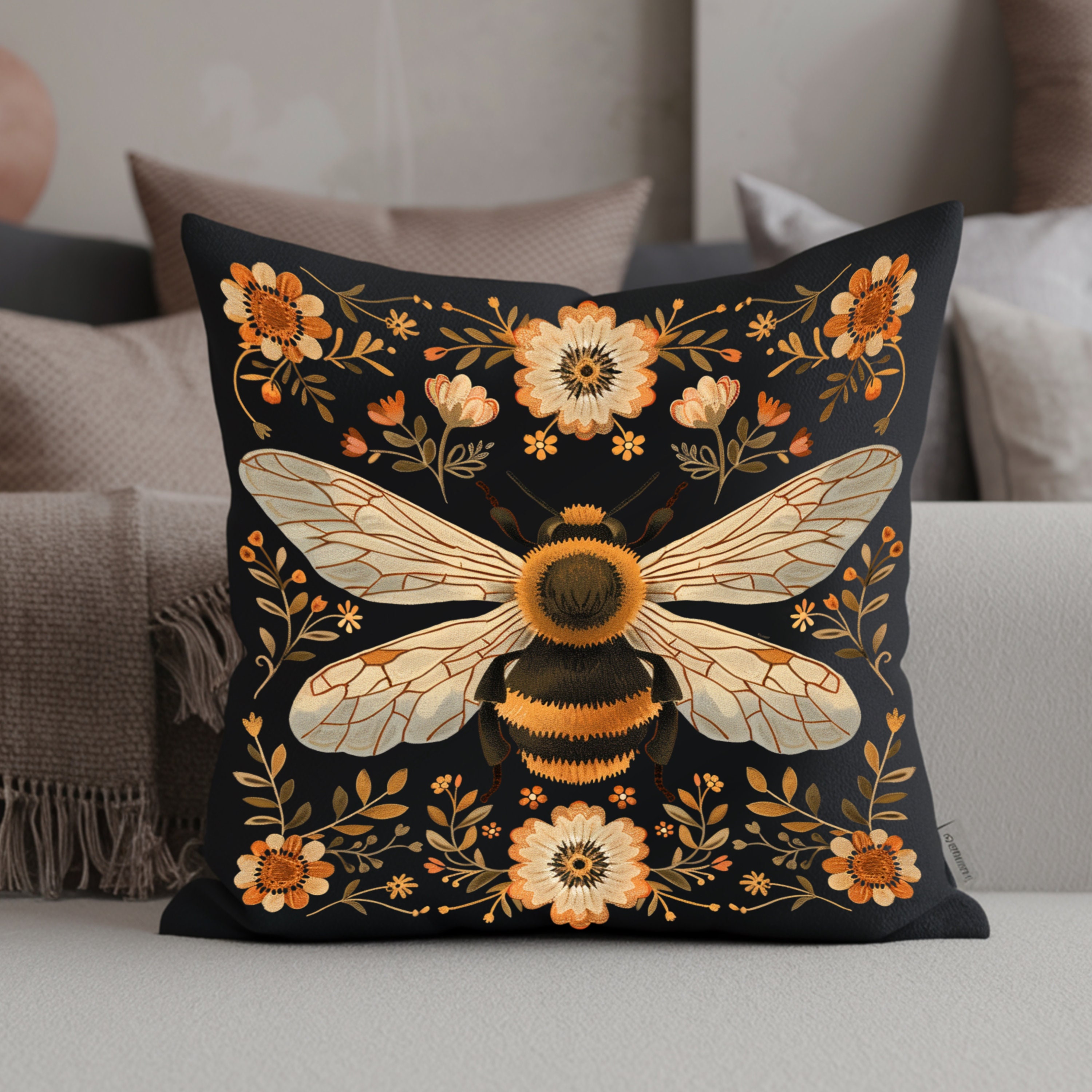 Vintage Floral Bee Pillow Cottagecore Art Nouveau, Housewarming Gift ...