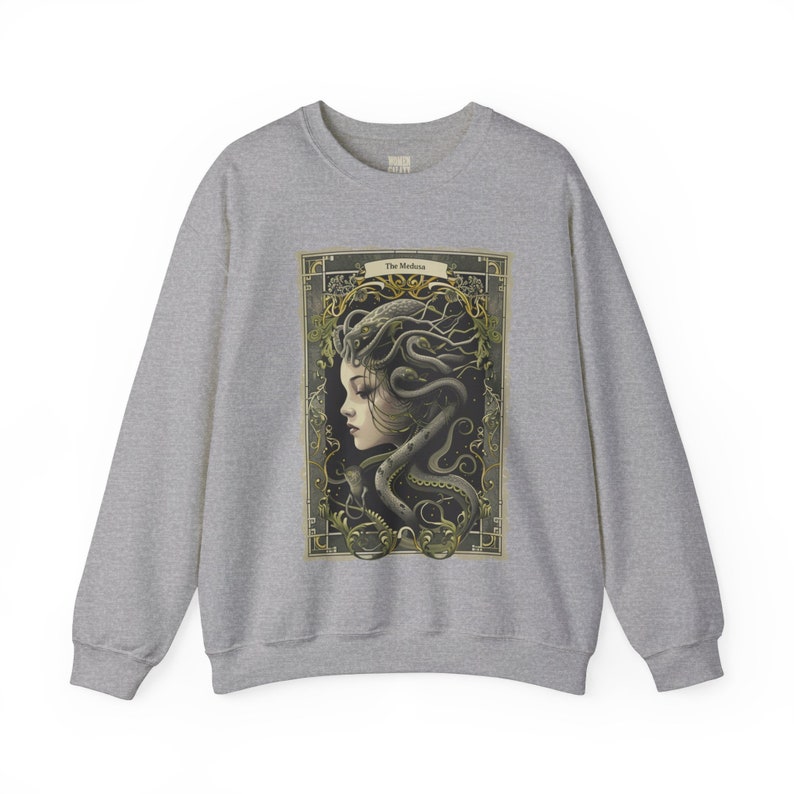 Medusa Tarot Card Greek Mythology Sweatshirt, Dark Academia Graphic ...