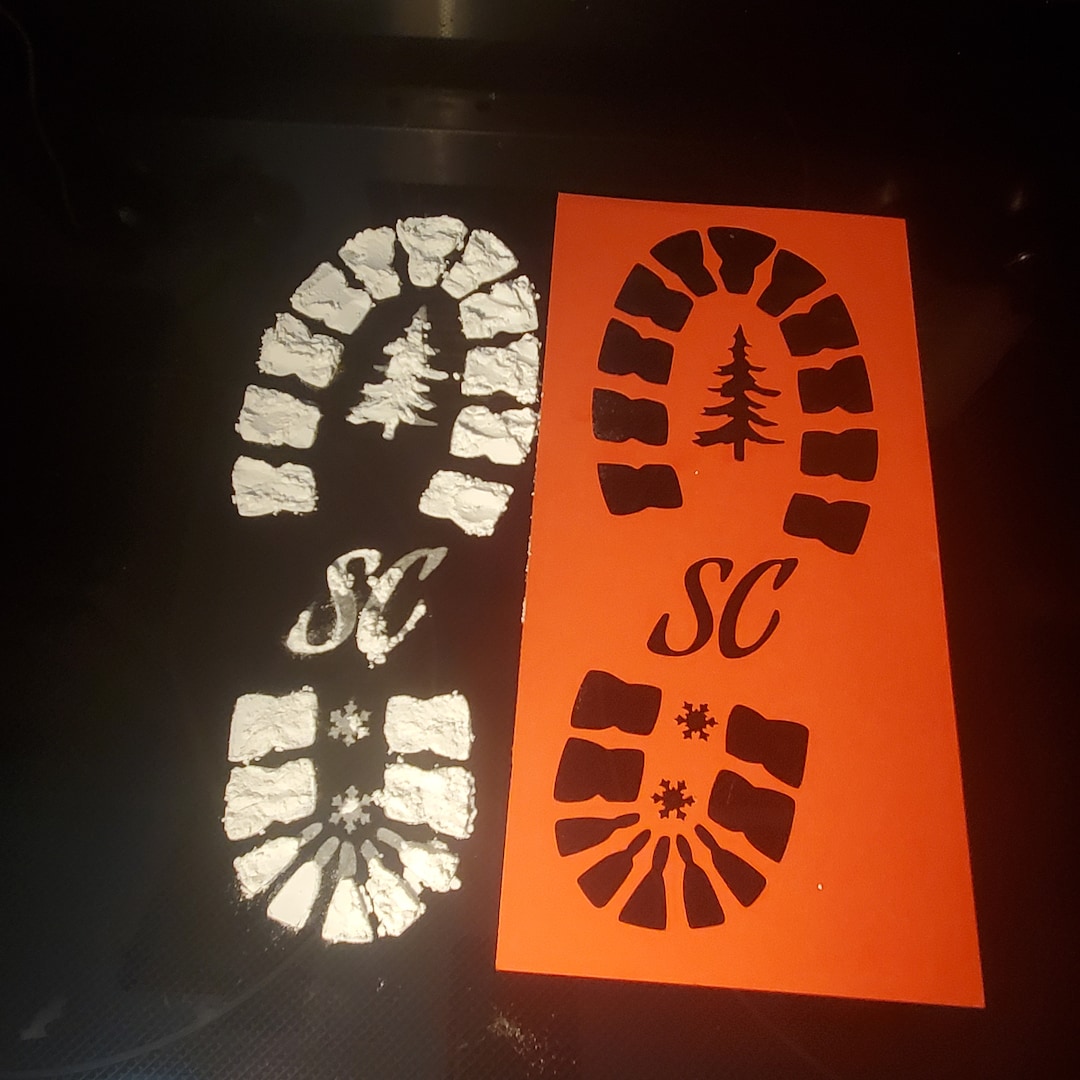 Santa Bootprint Stencil - Etsy