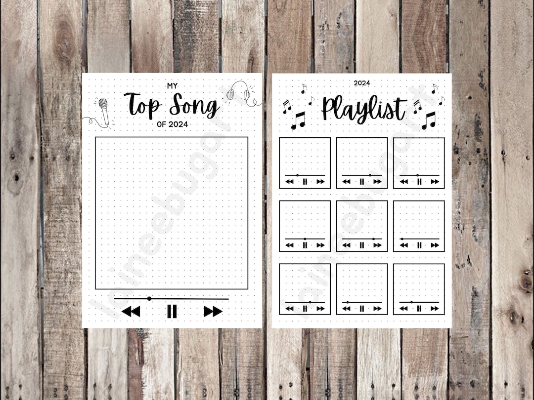 PDF ONLY Music Tracker Dot Journal Template Printable, Tracker, List ...
