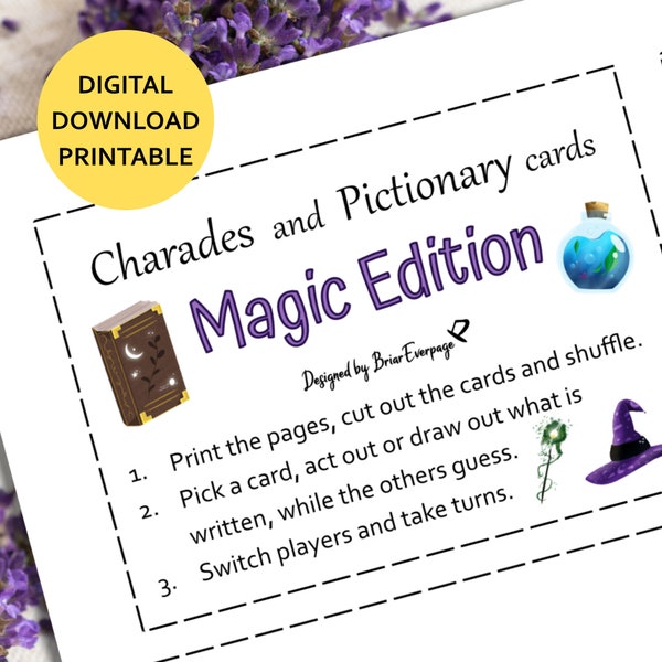 Charades Cards With Pictures - Etsy