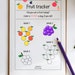 Printable Fruit Tracker, Healthy Food Tracker, Coloring Pages for ...