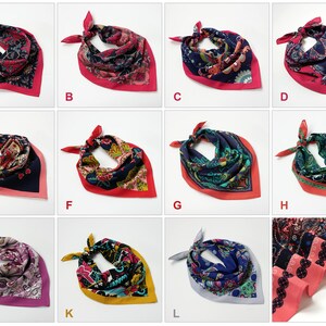 Boho Mandala Bandana Gift Set Multi-color Cotton Hair Scarf Botanical ...