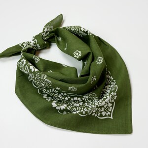 Fall Colors Floral 100% Cotton Bandanas Botanical Head Wraps Scarf ...