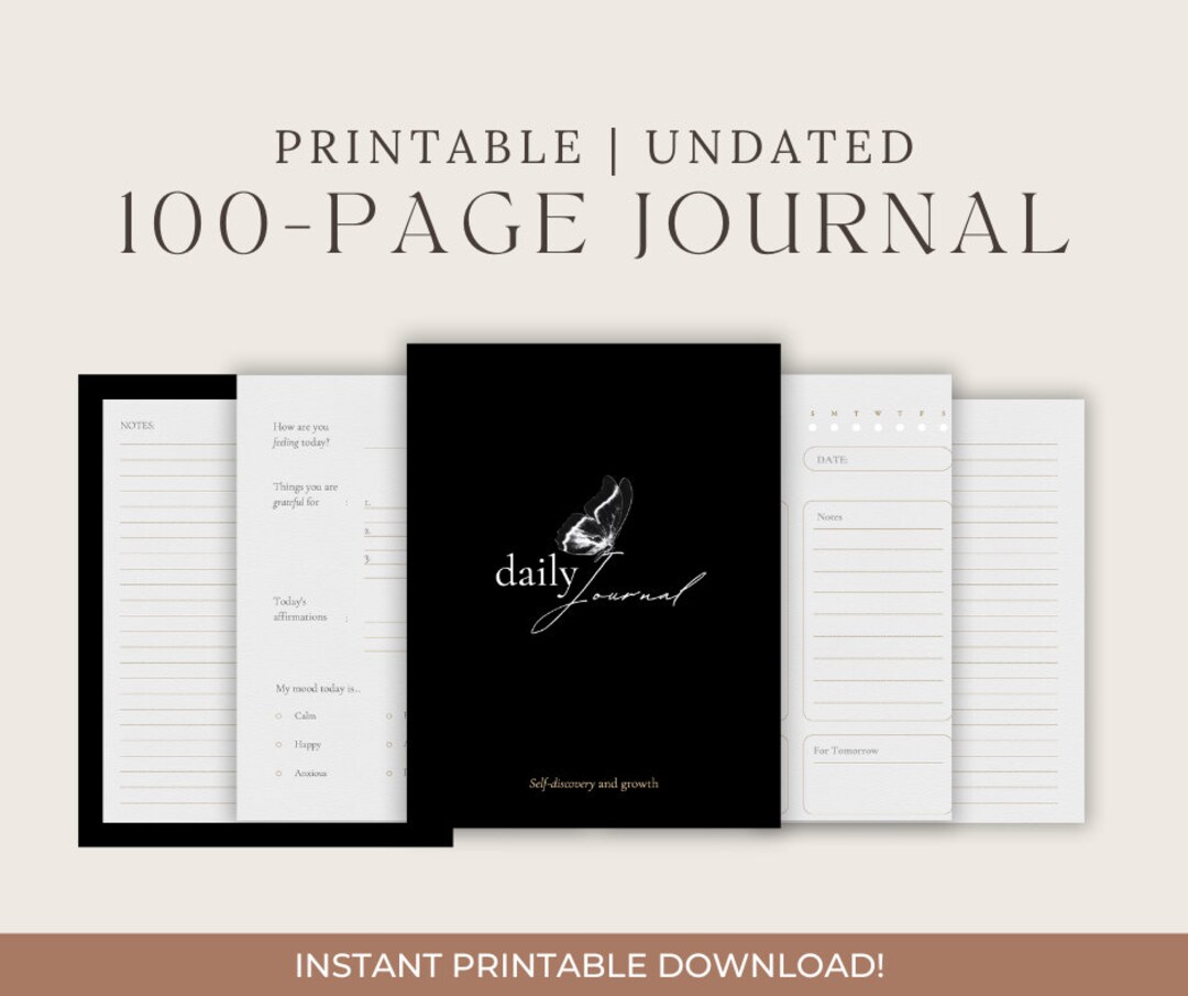 Guided Daily Journal; Gratitude, Self-reflection, and Notes! Write ...