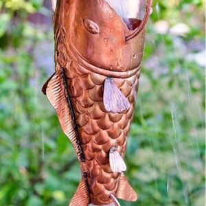 Fish Copper Rain Chain Garden Decoration ( 8 Ft) - Etsy
