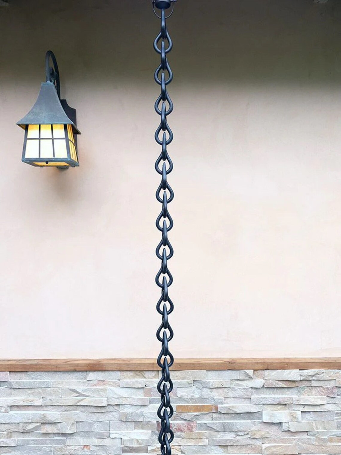 Black Rain Drop Straight Matt Color Garden Decor (8 Ft)outdoor Water ...