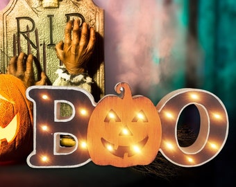 Boo Light up Sign - Etsy