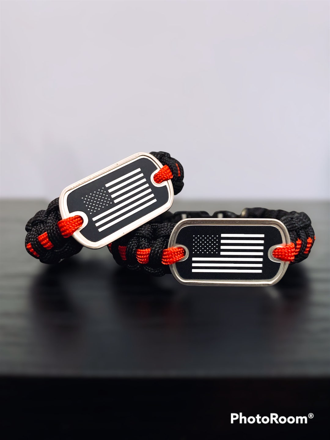 Thin Red Line Paracord Bracelet - Firefighter Paracord Survival ...