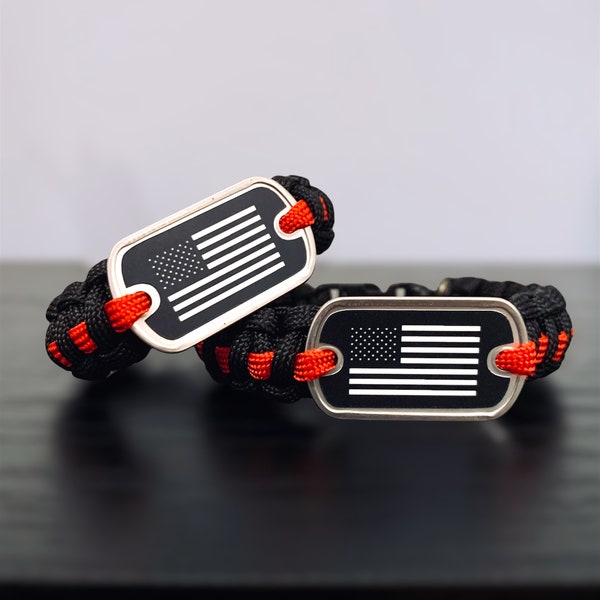 Paracord Bracelet American Flag - Etsy