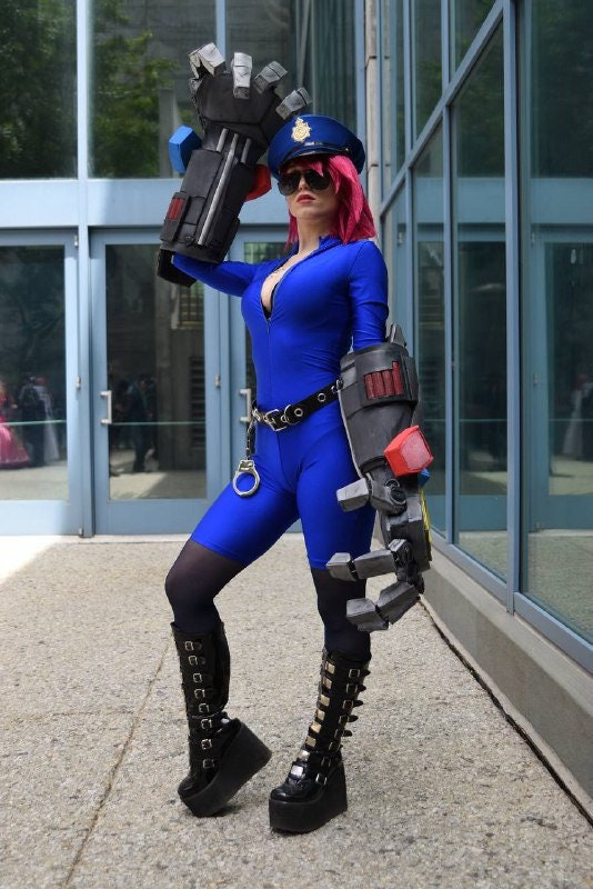 Cosplay Officer Vi League of Legends With Gauntlets - Etsy