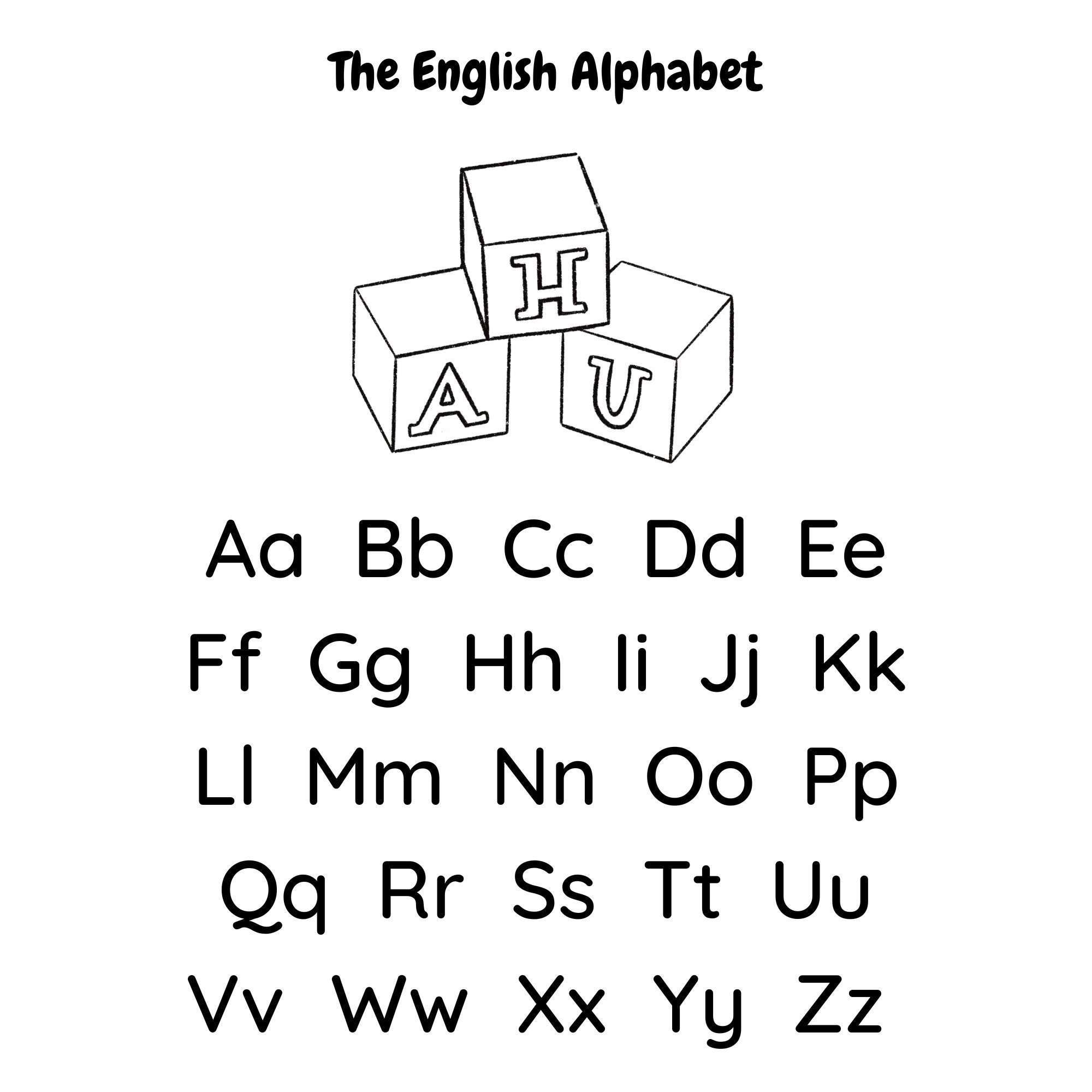 The English Alphabet (worksheet Activity) - Etsy