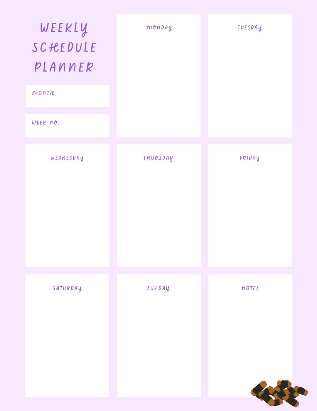 Rainbow Weekly Planner (6 Weeks) - Etsy