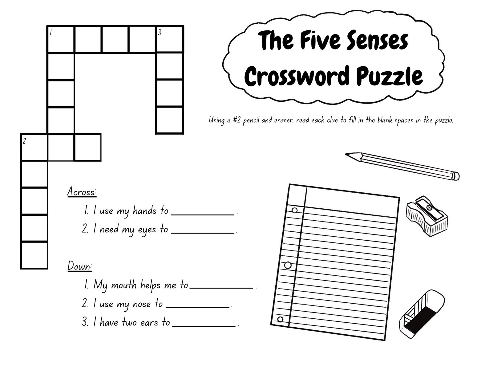 The Five Senses (activity Packet) - Etsy