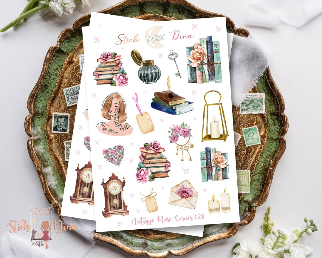 Retro Sticker Sheet | Bujo Stickers, Planner Stickers, Bullet ...