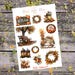Hello Autumn Sticker Sheet | Autumnal Cozy Vibe, Fall Garden Stickers ...