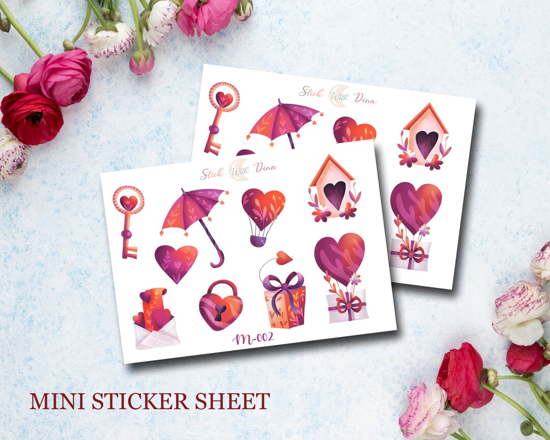 Mini Sticker Sheet Planner | Cute Bujo Stickers, Planner Stickers ...
