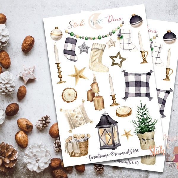 Christmas Stickers Sheet - Etsy