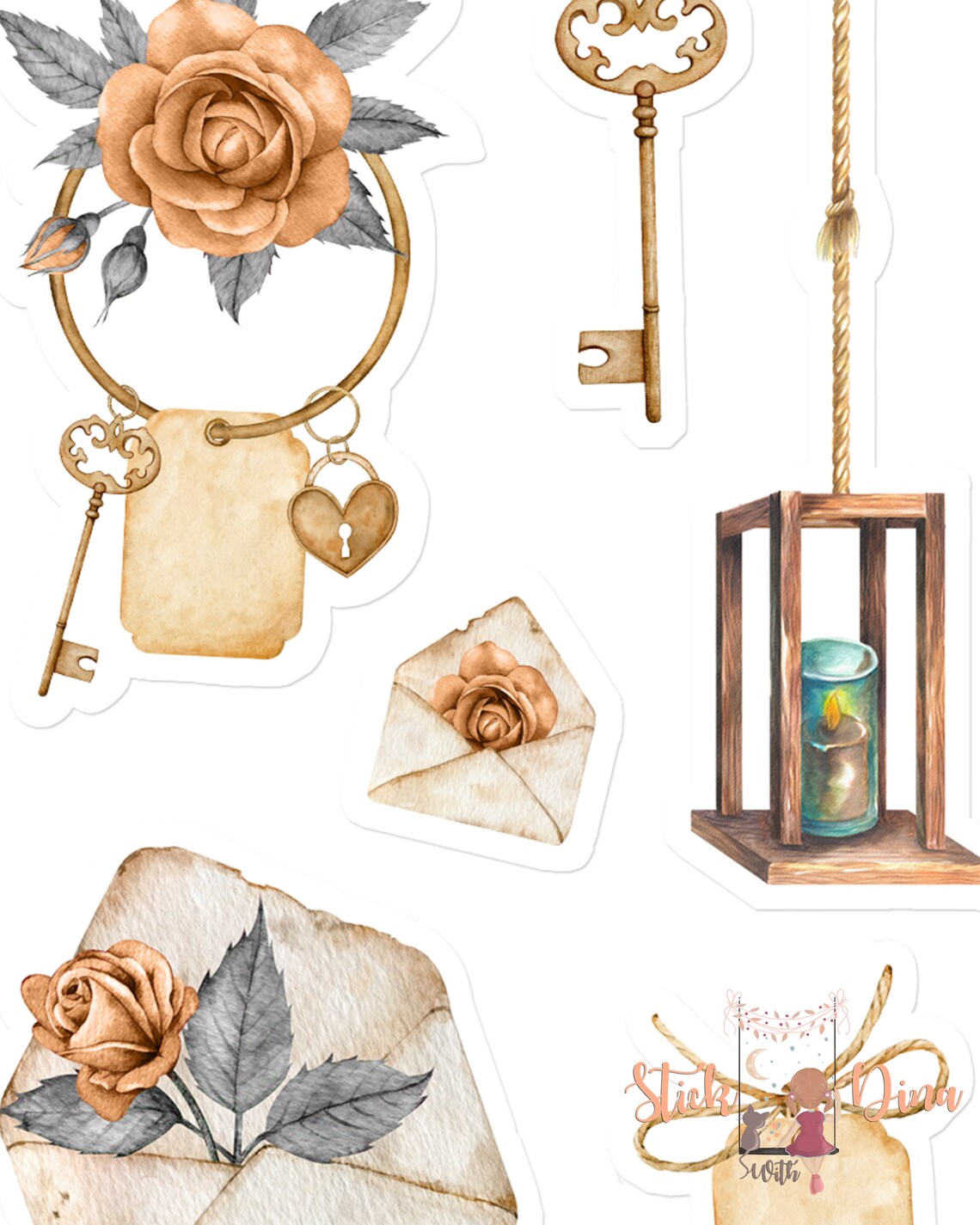 Bujo Stickers Retro Sticker Sheet Planner Stickers Bullet - Etsy