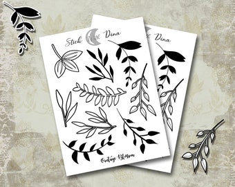 Black and White Journal Stickers - Etsy
