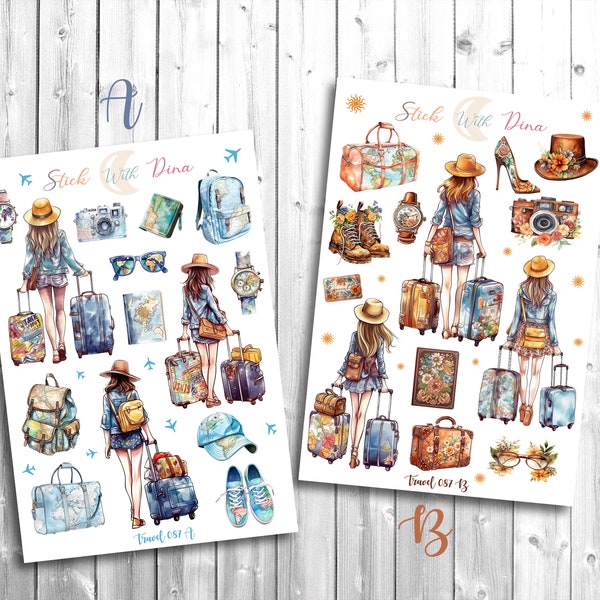 Travel Aesthetic Planner Stickers - Etsy