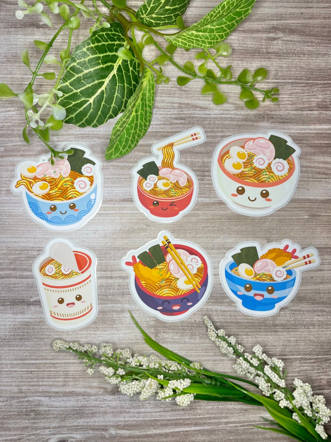 Kawaii Stickers Ramen Sticker Pack Bundle Ramen Noodle - Etsy