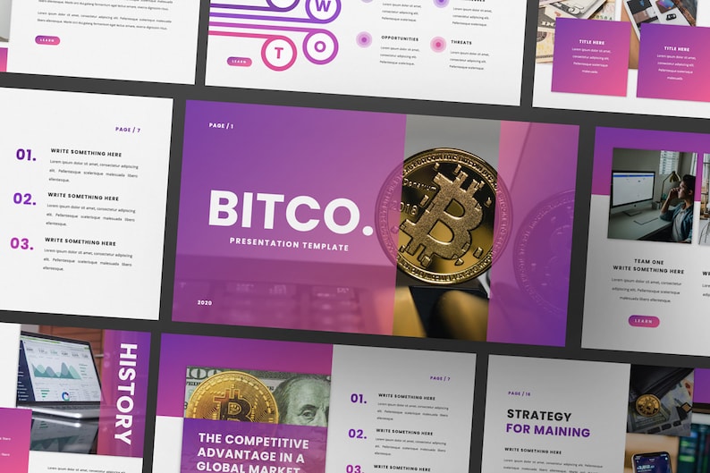 Bitco. Powerpoint Keynote Google Slide Bundle Presentation Template ...