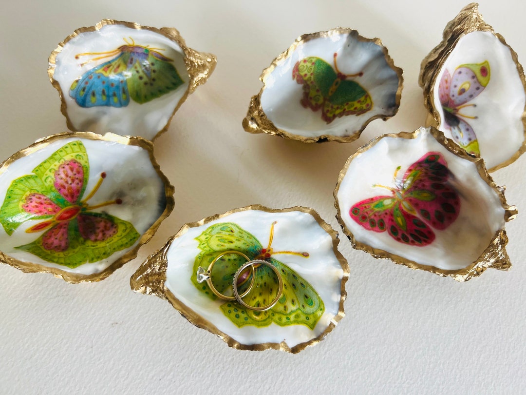 Butterfly Natural Dorset Oyster Shell Trinket Dish. Ring Shell Dish ...