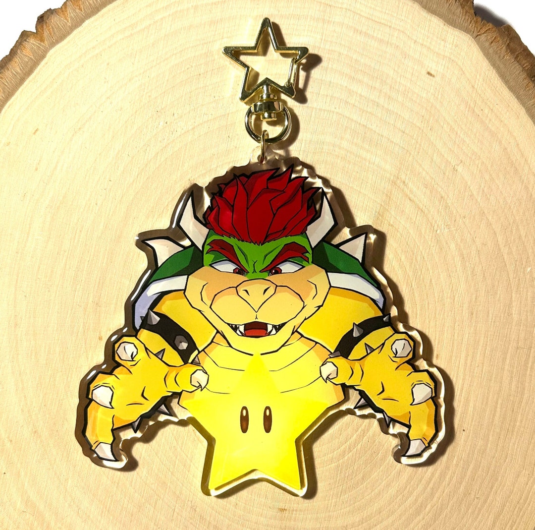 Bowser Superstar 4” Epoxy Double Sided Keychain - Etsy