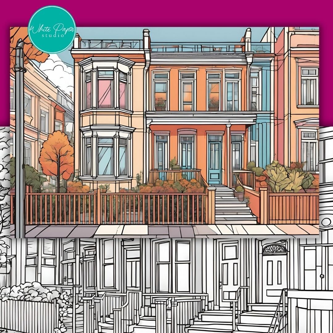 PRINTABLE COLOURING PAGES Interior Exterior Colouring for Adults ...