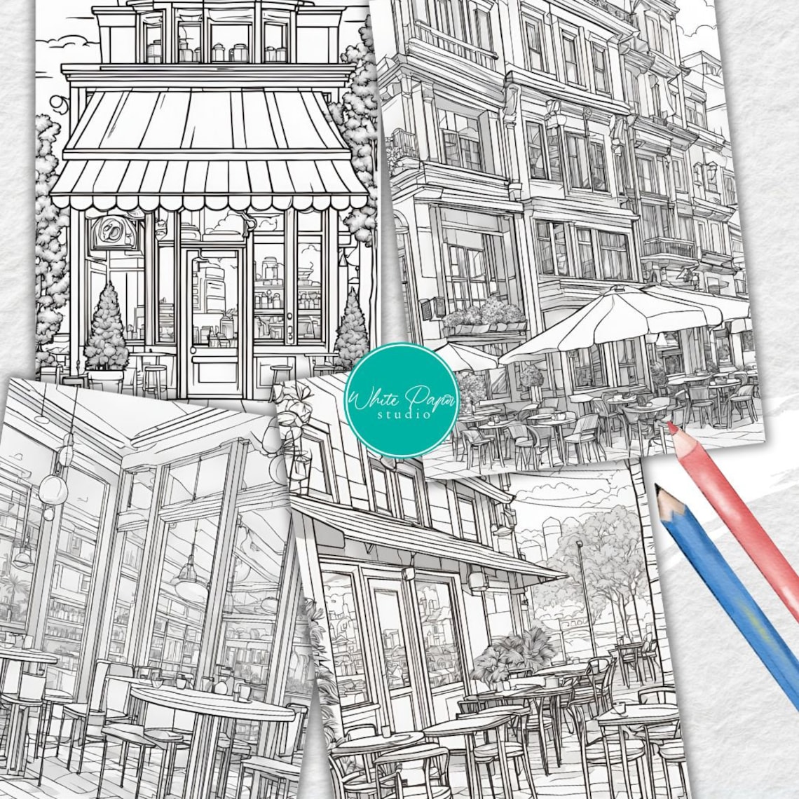 PRINTABLE COLOURING PAGES Interior Exterior Colouring for Adults ...