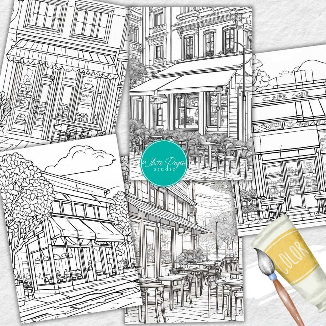 PRINTABLE COLOURING PAGES Interior Exterior Colouring for Adults ...