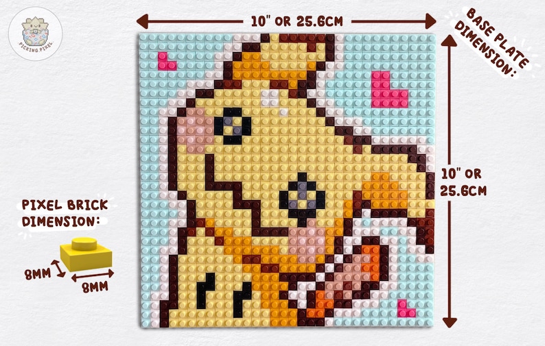 Mimikyu Pokemon Pixel Art Portraits 10x10 / Pixel Puzzle - Etsy Ireland