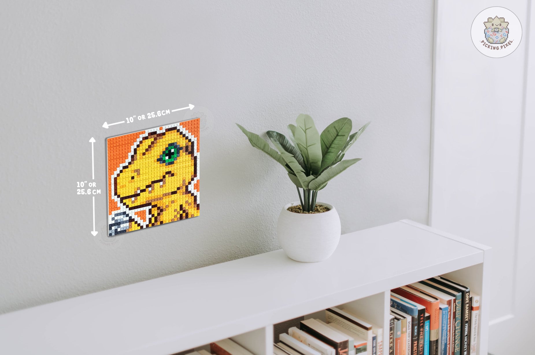 Digimon Starters / Digimo Pixel Art Portraits 10x10" / Pixel Puzzle / Wall Portrait Decor ...