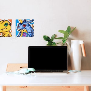 Digimon Starters / Digimo Pixel Art Portraits 10x10 / - Etsy Australia