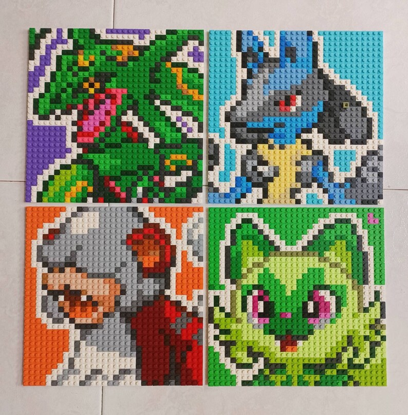 Customize Pokemon / Digimon / Cartoon Pixel Art Portrait 10x10 / Pixel ...