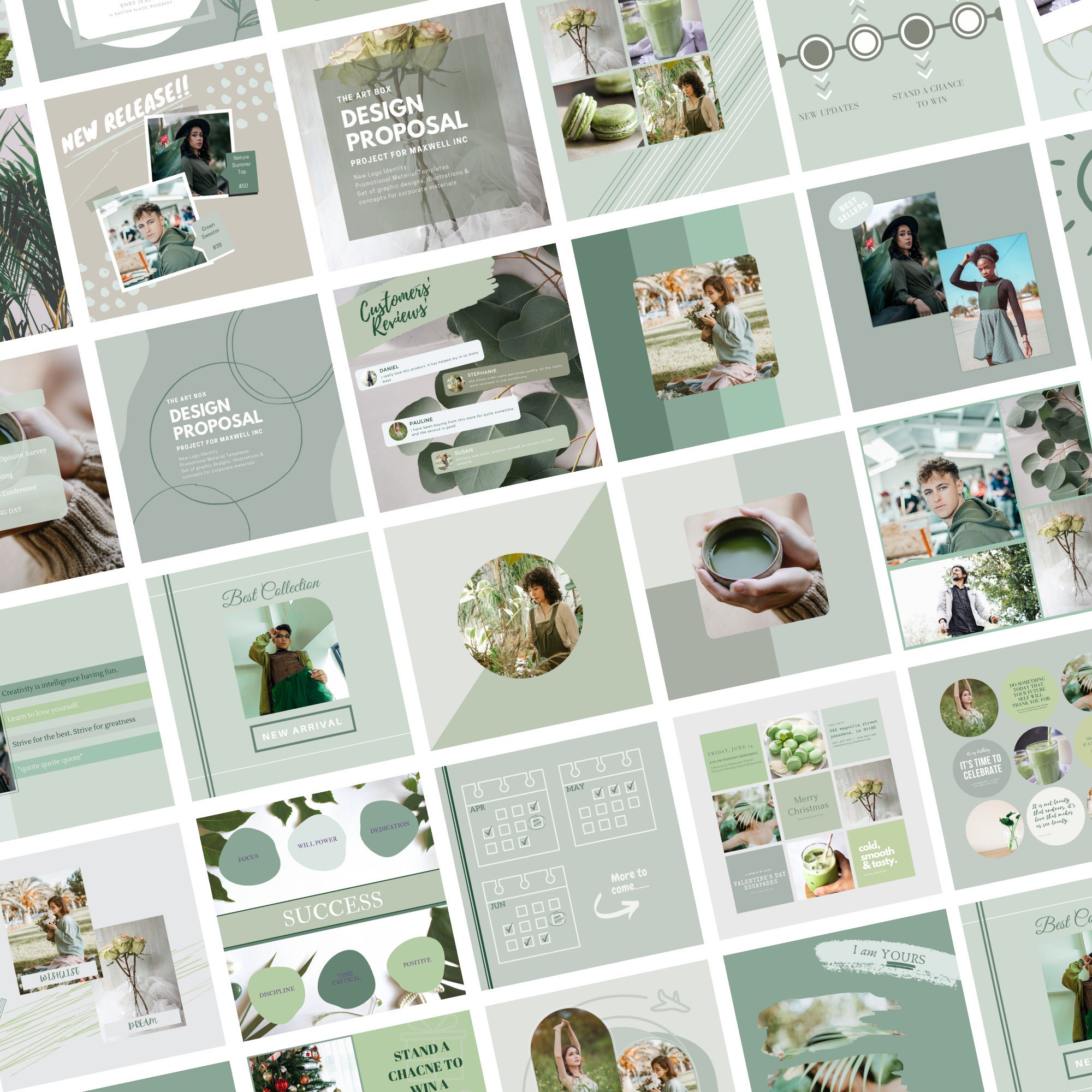 100 Instagram Post | Instagram Templates | Social Media Templates ...