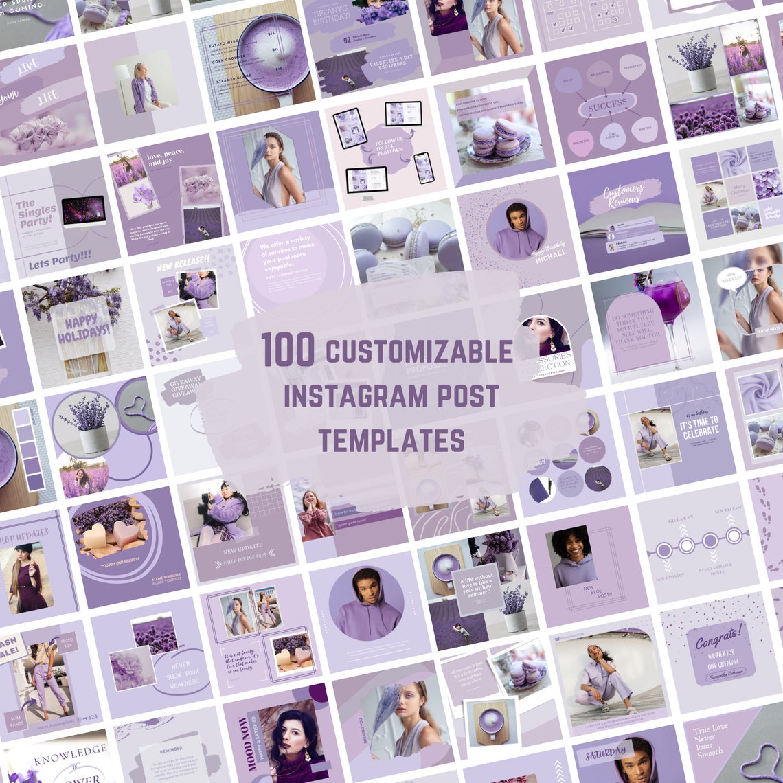 100 Instagram Post | Instagram Templates | Social Media Templates ...