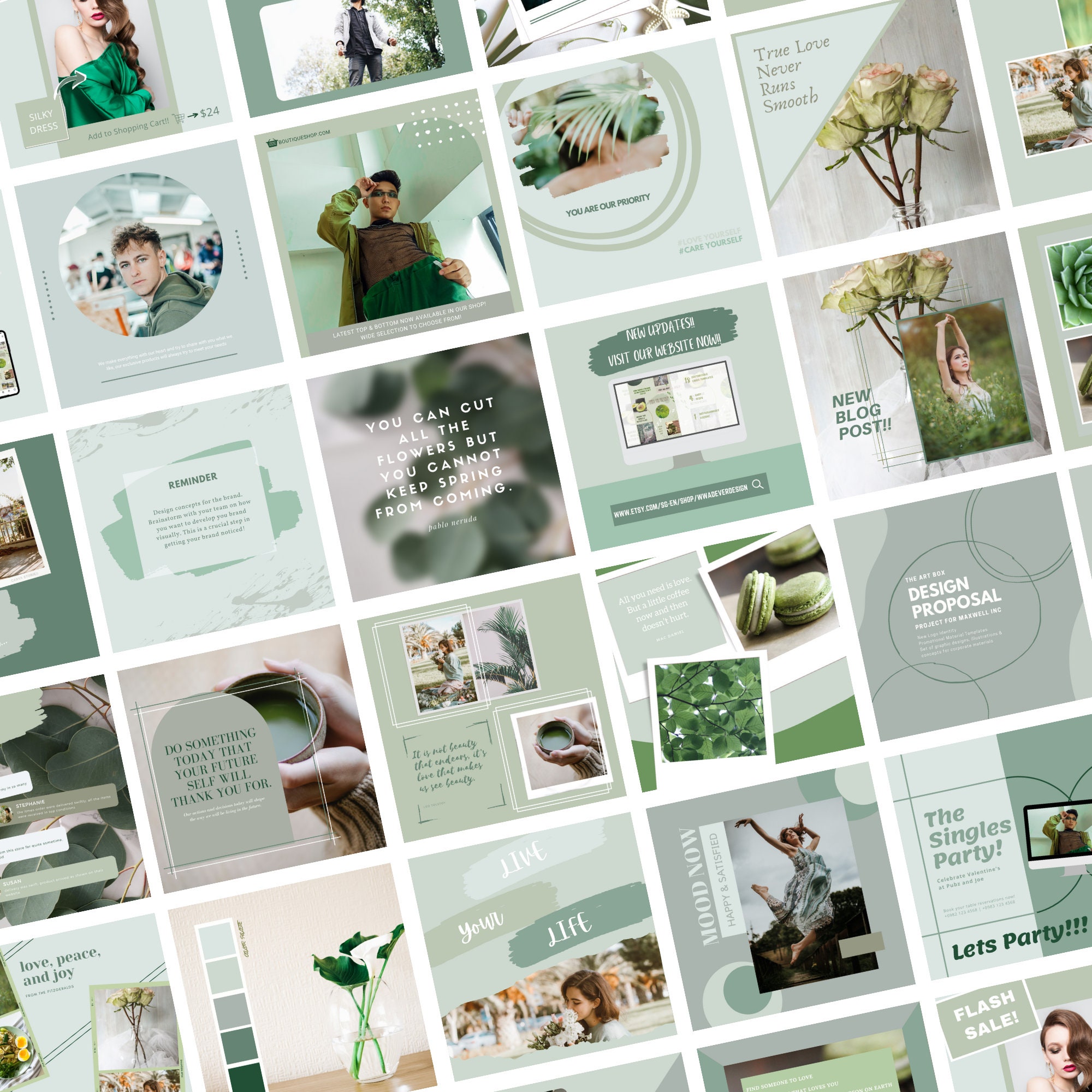 100 Instagram Post | Instagram Templates | Social Media Templates ...