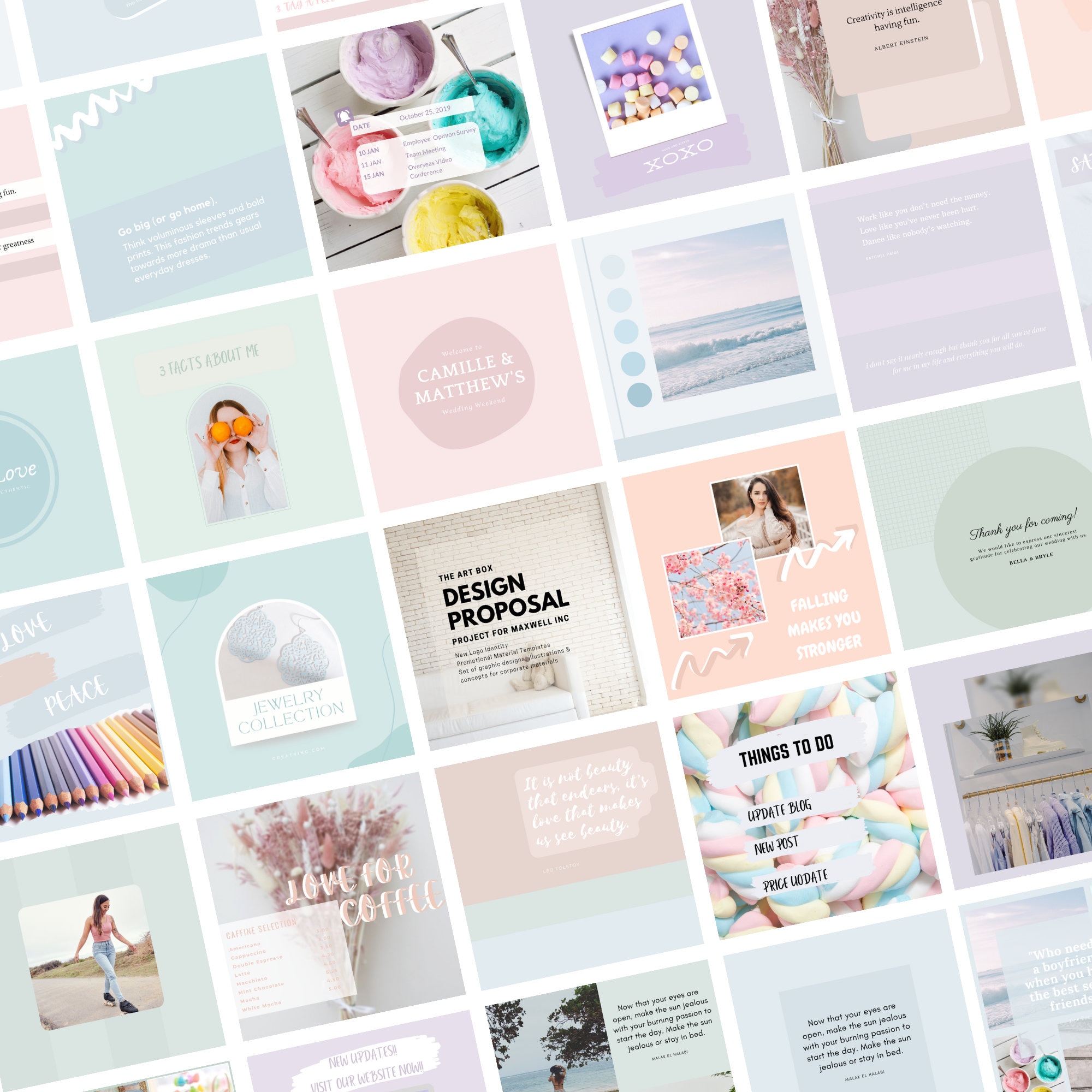 100 Instagram Post | Instagram Templates | Social Media Templates ...