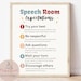 Speech Room Expectations, SLP Poster, Speech Classroom Rules, Speech ...