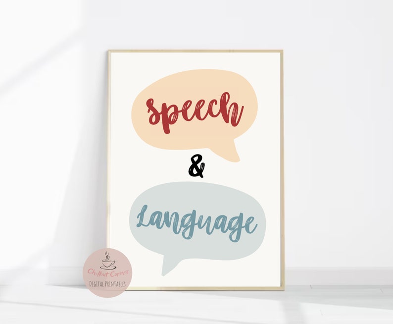 Speech Therapy Wall Decor Bundle of 4 Speech Room Set of 4 - Etsy