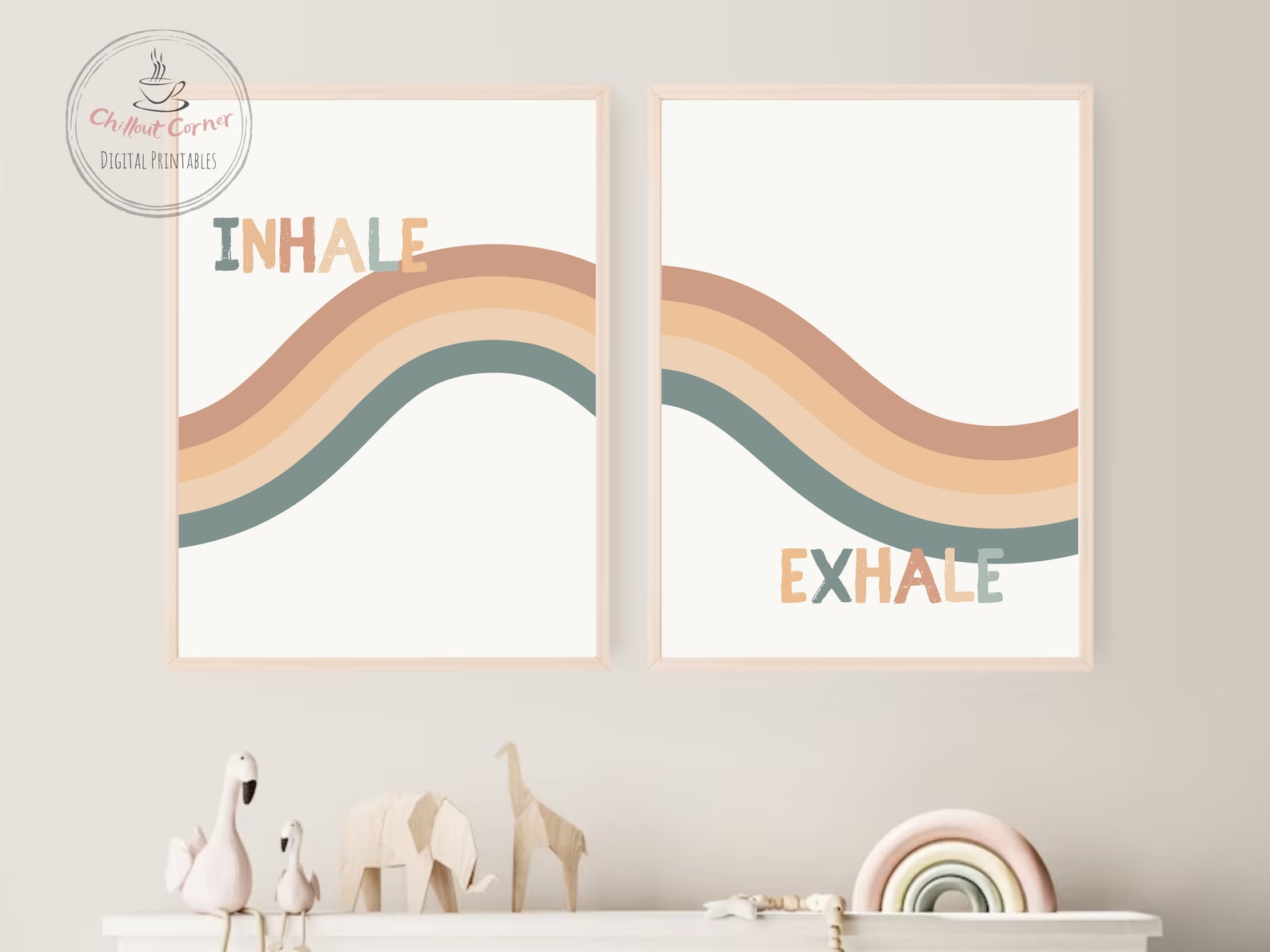Set of 12 Soft Boho Calming Corner Posters, Coping Techniques Wall Art ...