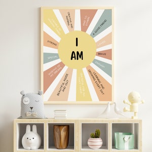 Set of 16 Soft Boho Calming Corner Posters, Coping Techniques Wall Art ...