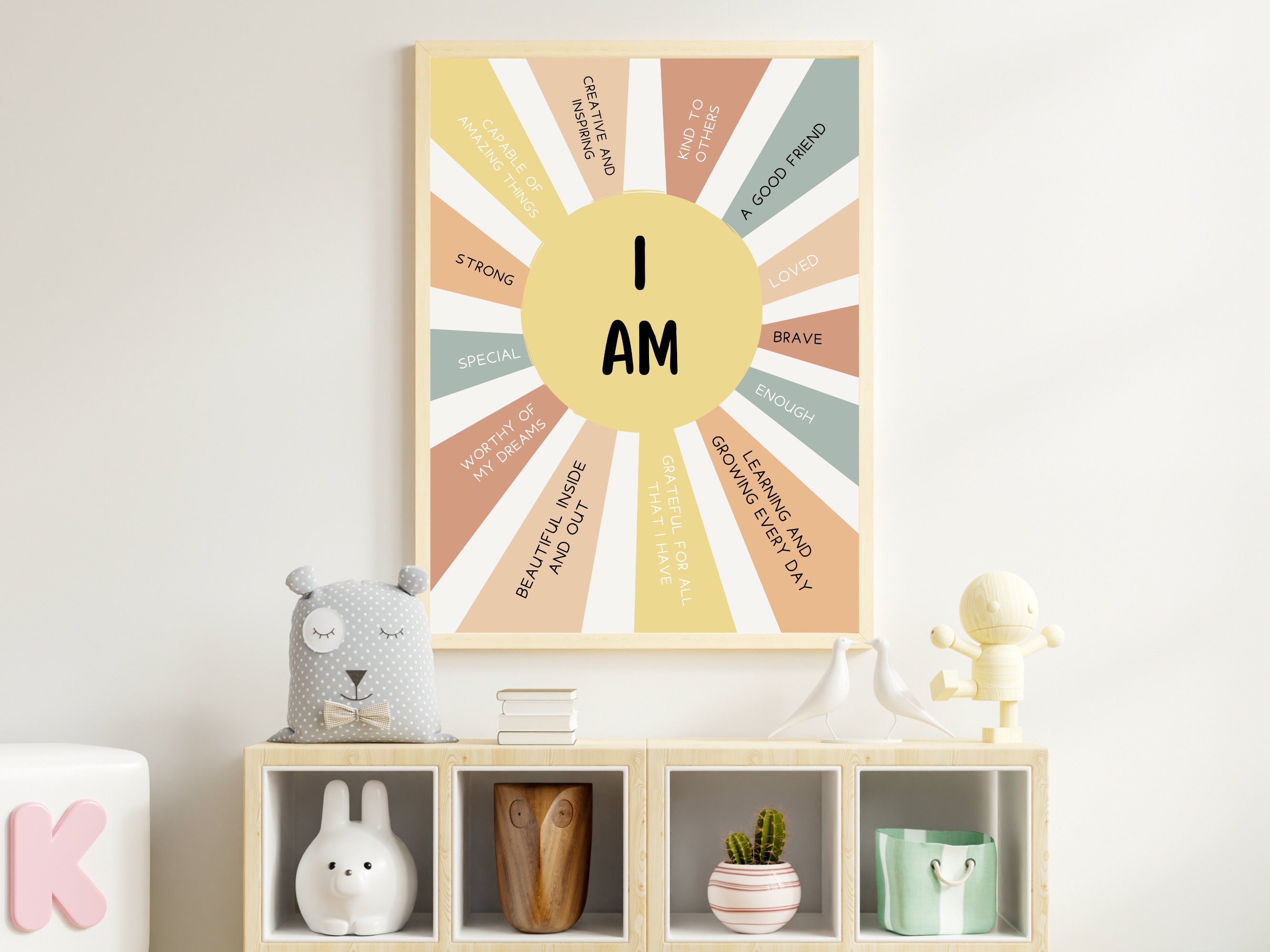 Set of 16 Soft Boho Calming Corner Posters, Coping Techniques Wall Art ...