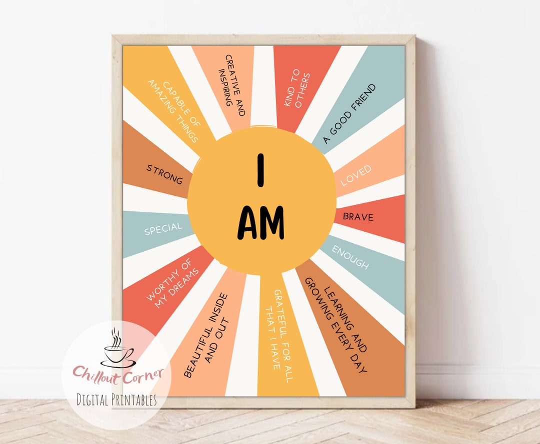 I Am Affirmations Poster, Positive Affirmations, Notes to Self ...