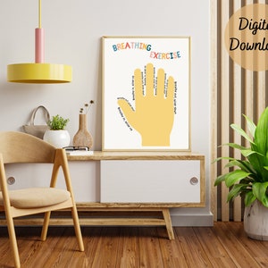 Finger Tracing Breathing Exercise Poster, Calming Techniques ...