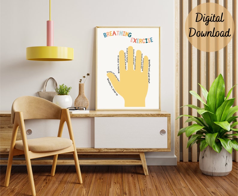 Finger Tracing Breathing Exercise Poster, Calming Techniques ...