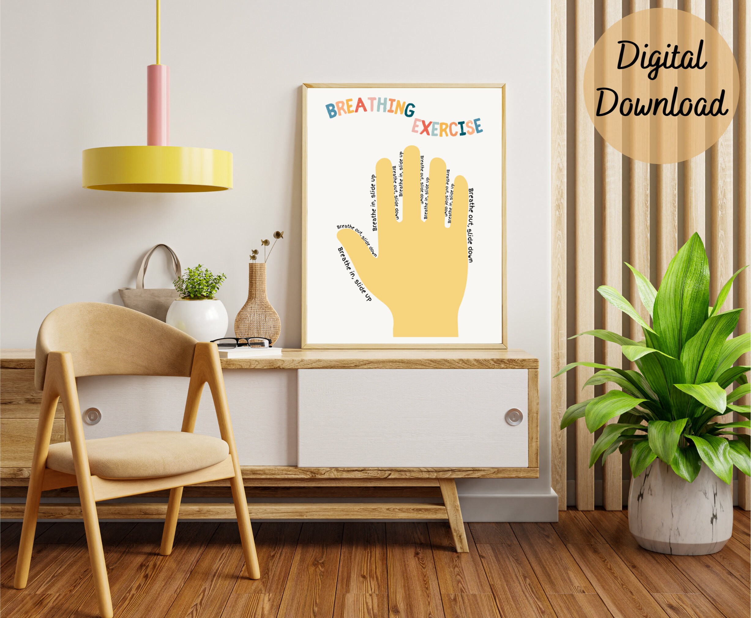 Finger Tracing Breathing Exercise Poster, Calming Techniques ...